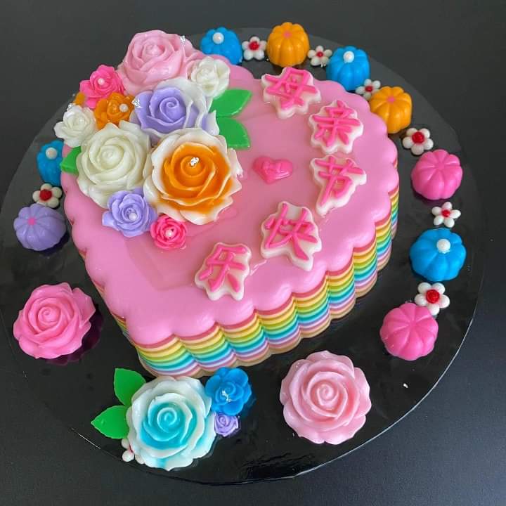 Love w Rose Jelly Cake – Jollee's Jelly Art & Pâtisserie